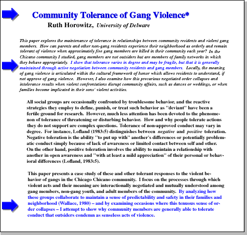 English 101 - An Author's Thesis Statement